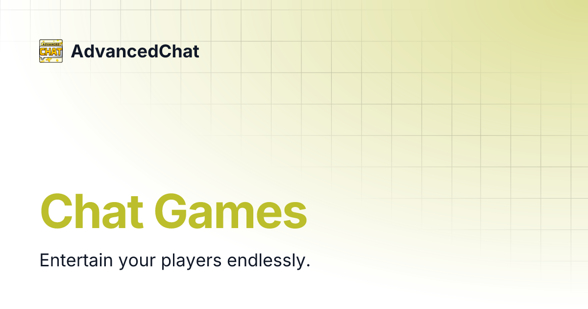 Chat Games | AdvancedChat